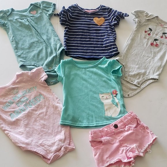 Carter's | Matching Sets | Toddler Girl Cloths Lot Of 6 Shirts And ...